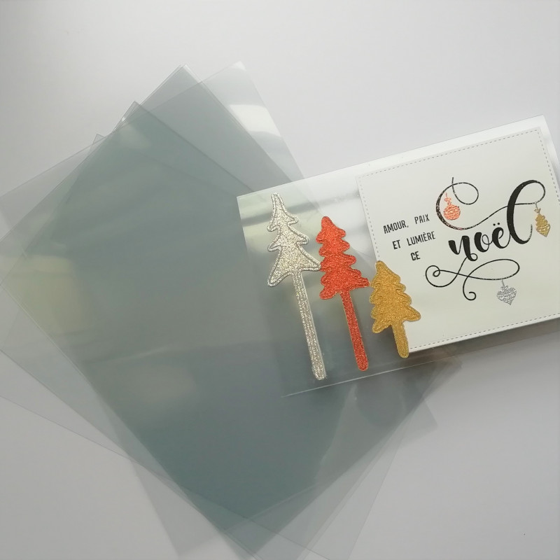 Kit 10 feuilles rhodoïd A5 (200 microns, 21cm*14,8cm) - Vendu Sans la ...